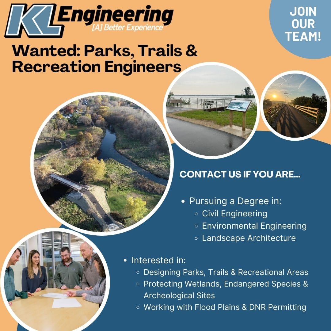 Wanted: Parks, Trails, & Recreation Engineers | KL Engineering